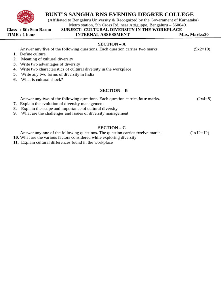 4th and 6th Sem QP FORMAT | PDF