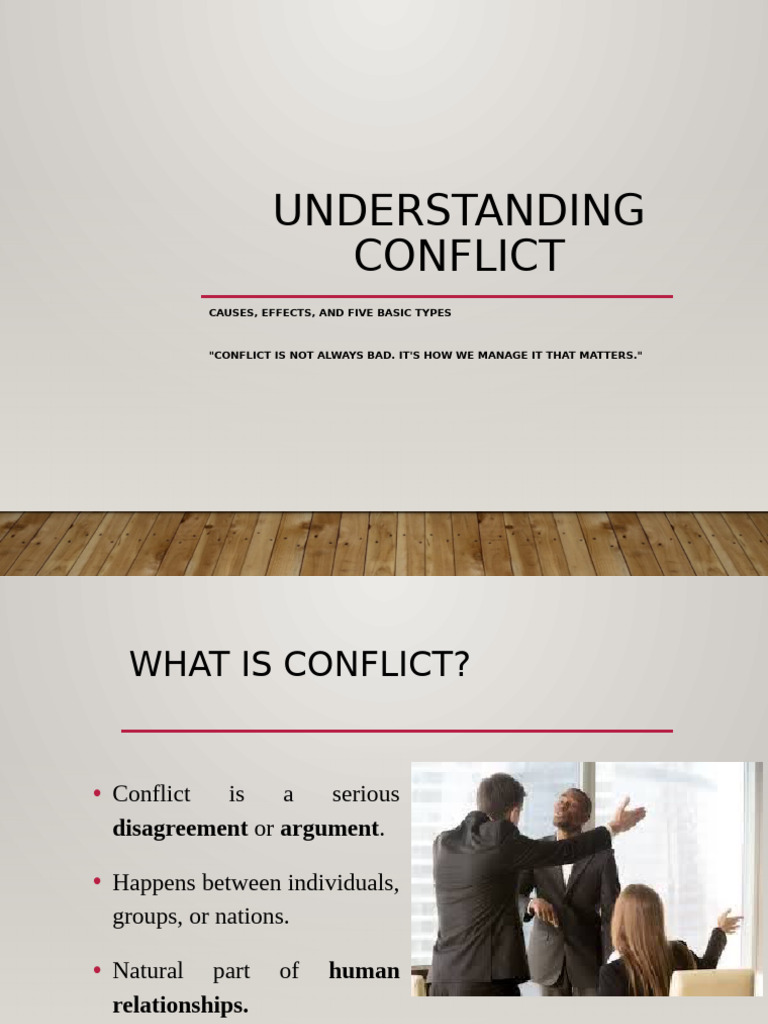 Causes and Types of Conflict Explained | PDF | Employment | Social ...