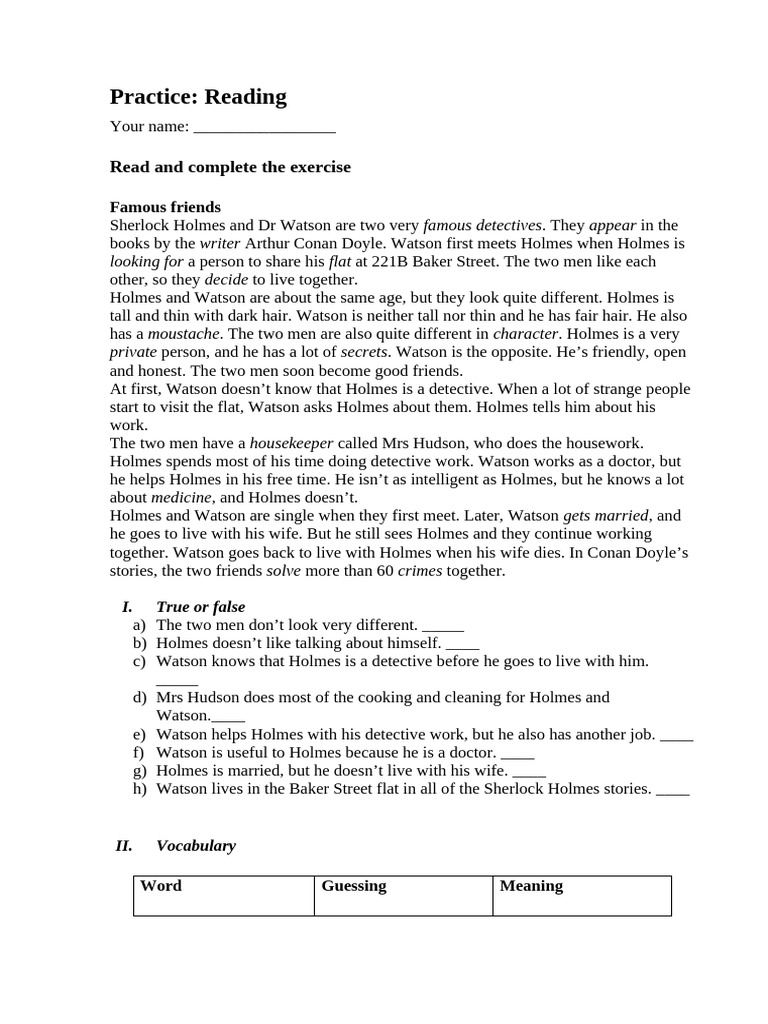 Practice Reading | PDF