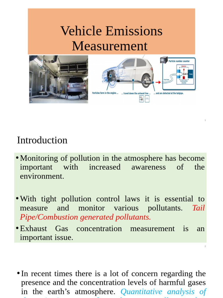 Vehicle Emissions and Exhaust Gas Analysis | PDF | Exhaust Gas | Gas ...