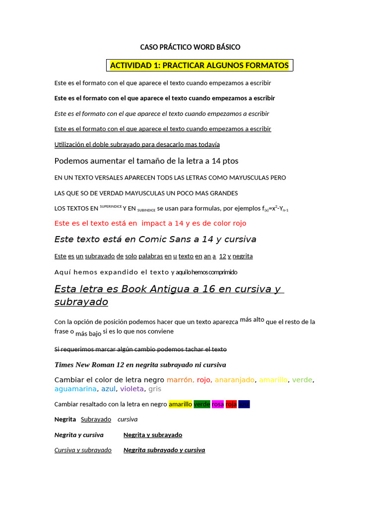 Caso Practico Word | PDF | Diseño gráfico