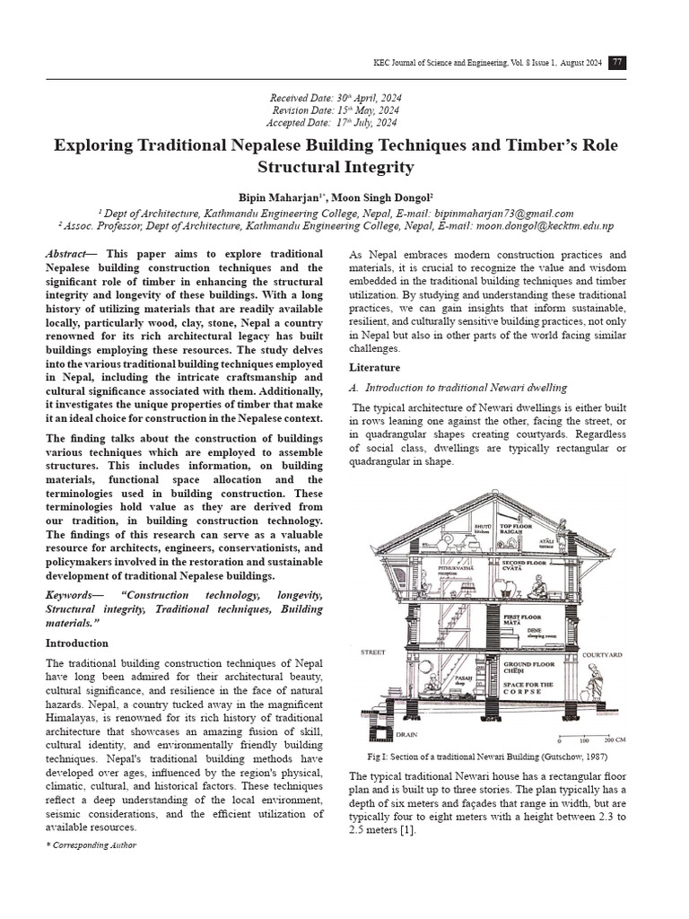 Traditional Nepalese Timber Architecture | PDF | Brick | Framing ...