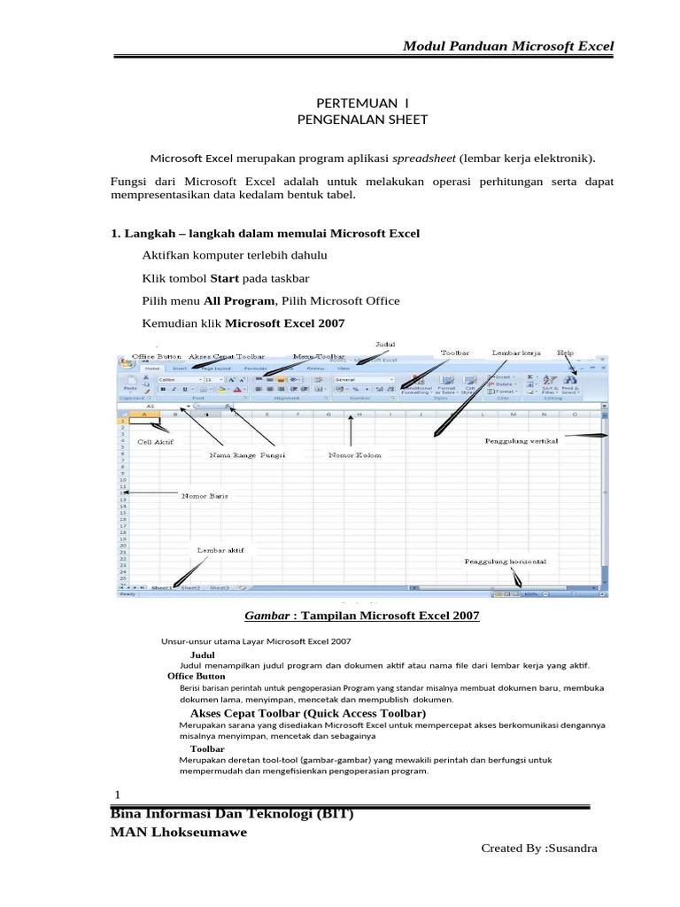 Panduan Lengkap Microsoft Excel 2025 | PDF