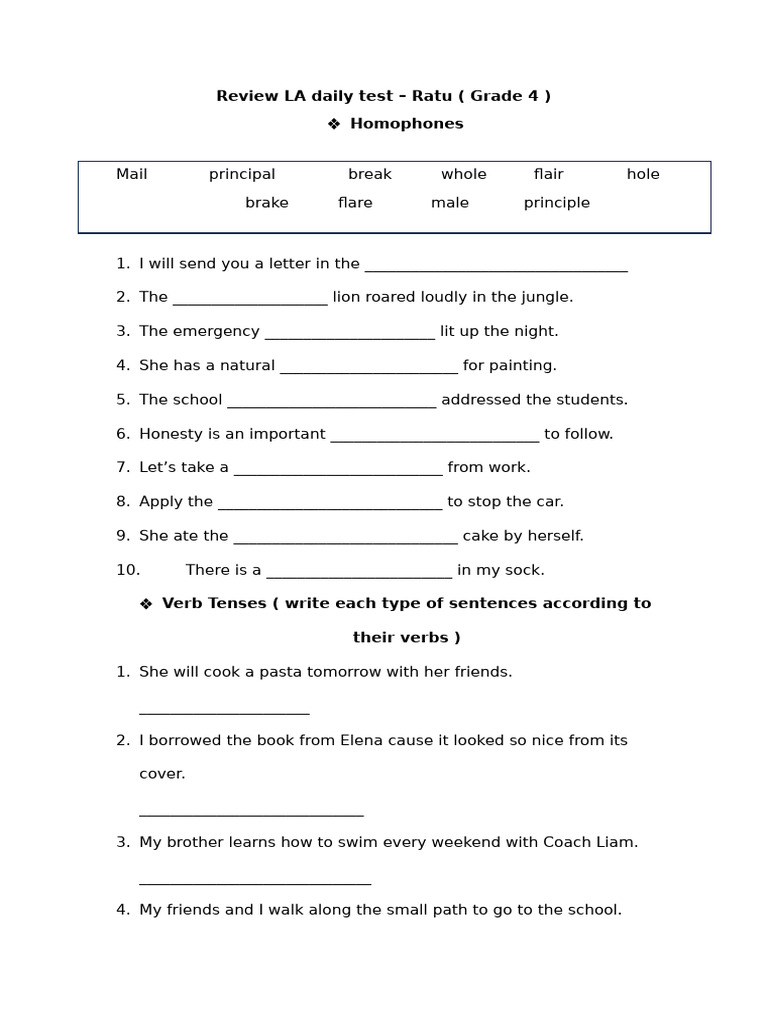 JOURNEYS DAILY TEST LESSON 12 - GRADE 4 | PDF | Languages | Foreign ...