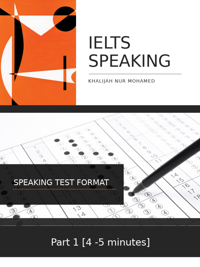 IELTS Speaking Test Format Guide | PDF