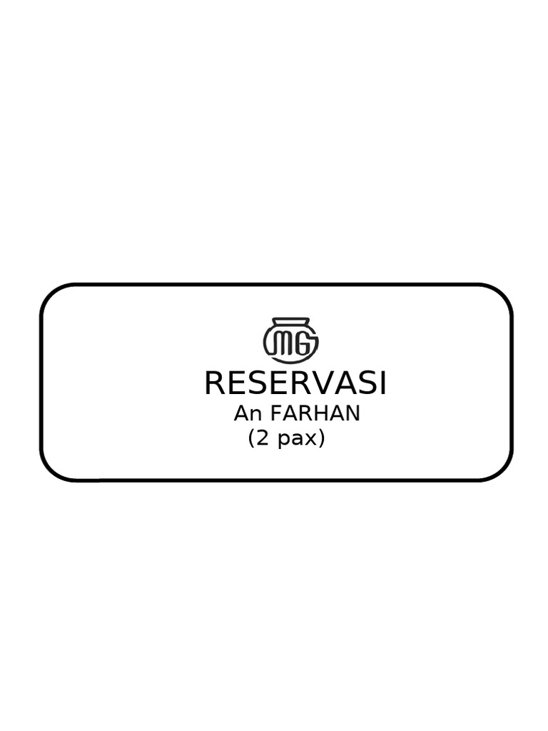 Name Tag Reservasi Bukber | PDF