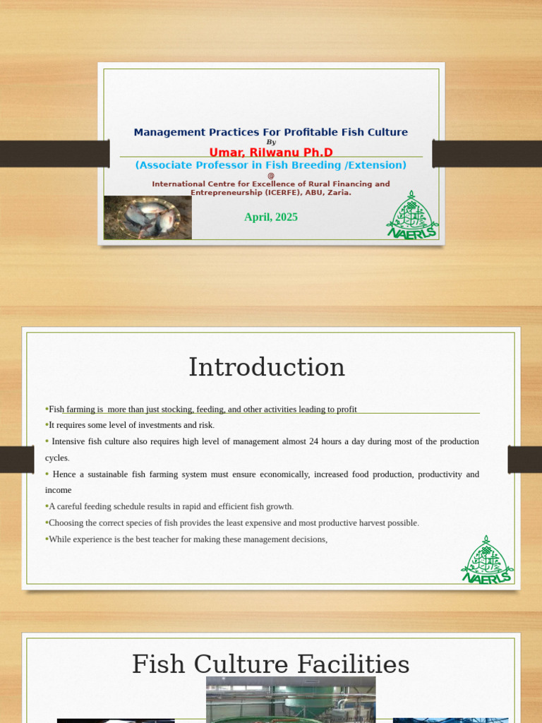 Effective Fish Management Practices | PDF | Water | Investing