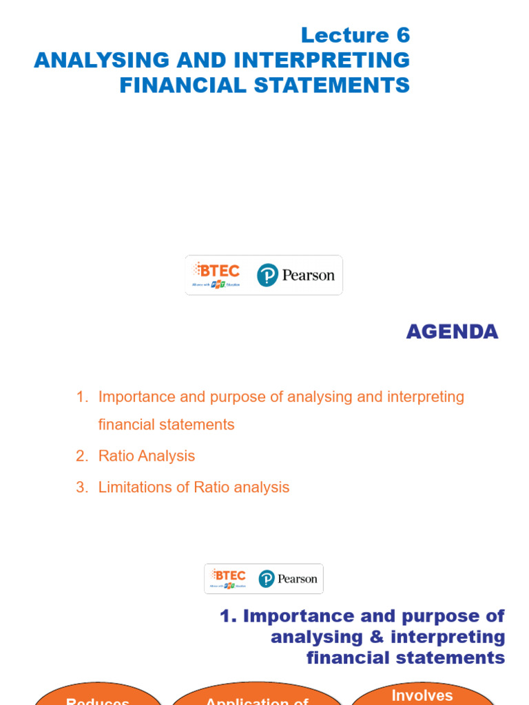 Lecture 6 - Analysing and Interpreting Financial Statements | PDF ...