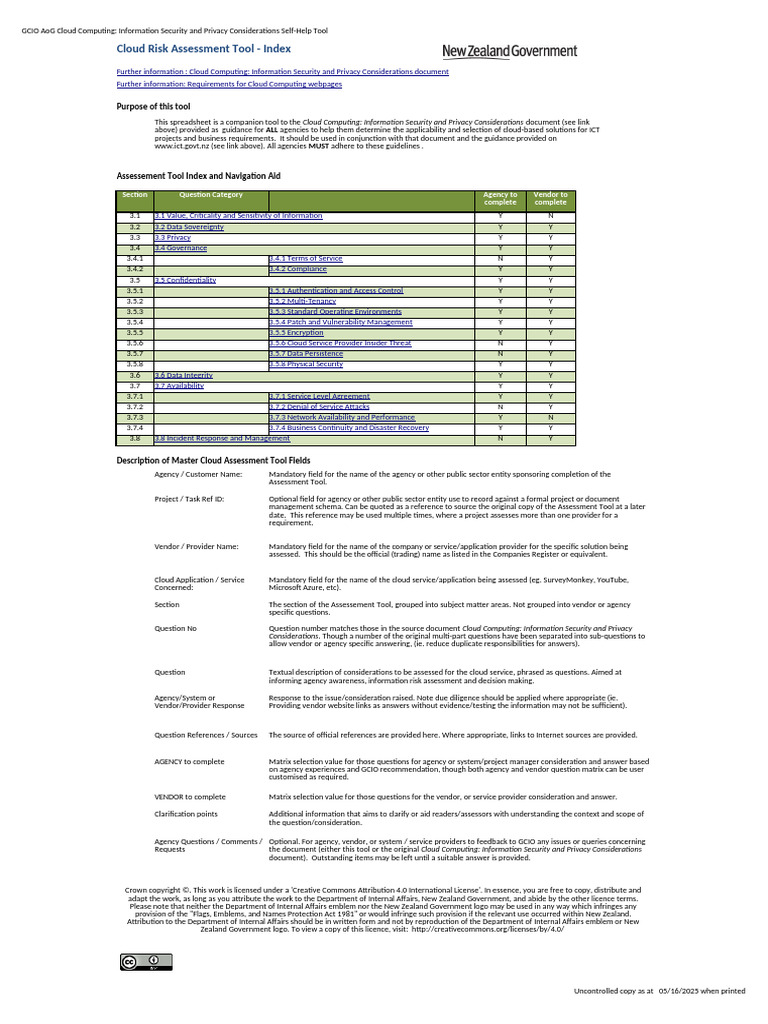 Cloud Risk Assessment Tool v1 1 1 v100 | PDF | Information Security ...