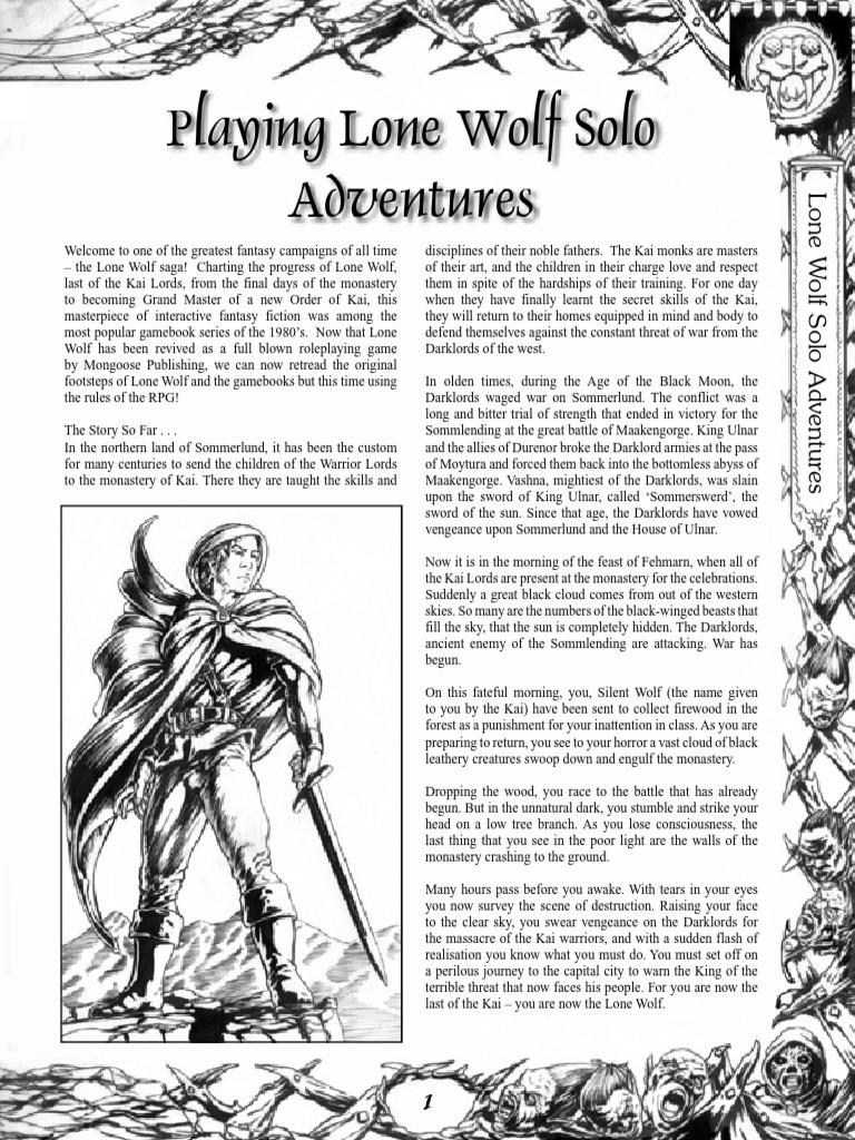 Lone Wolf Solo RPG Adventures Guide | PDF