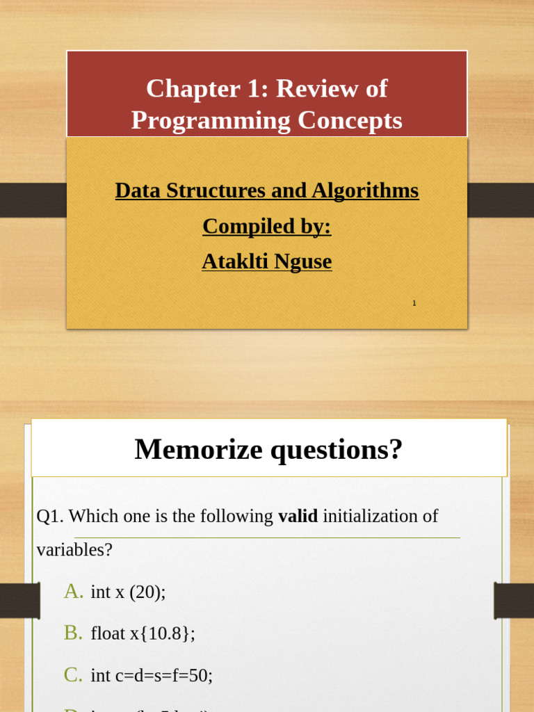 Chapter One Overview of Programming (4) | PDF | Integer (Computer Science) | Computer Programming