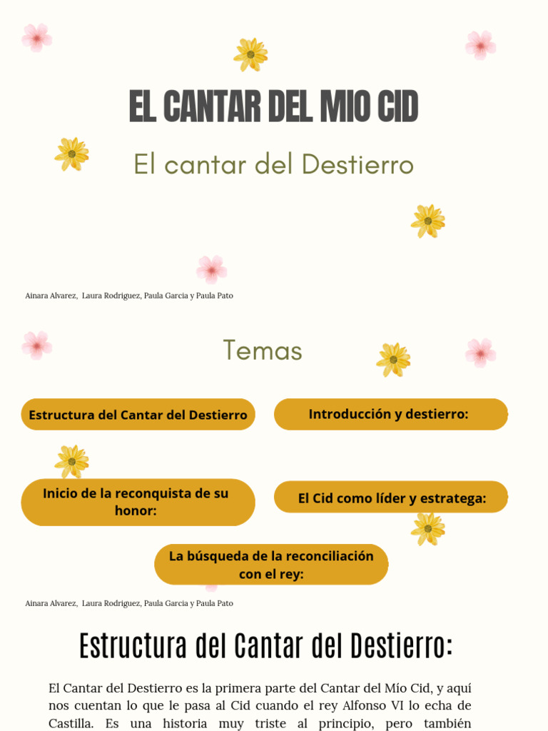 El Cantar del Destierro del Cid | PDF