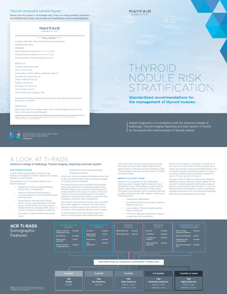 Tirads 4 Pager Jan 2019 Web | PDF | Cancer | Medical Specialties