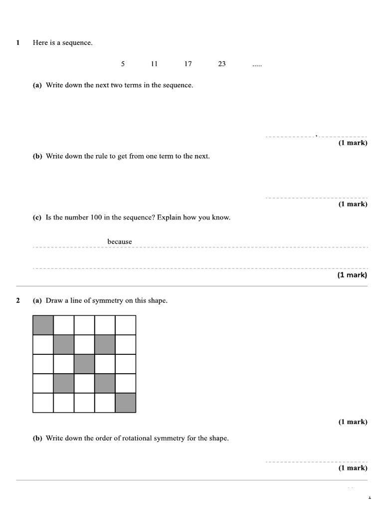 Year 8 Maths Test Questions.pdf | PDF