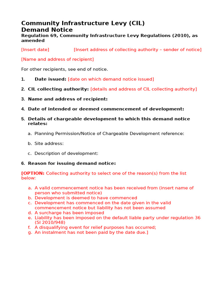Cil Template 2 Demand Notice | PDF | Payments | Legal Liability