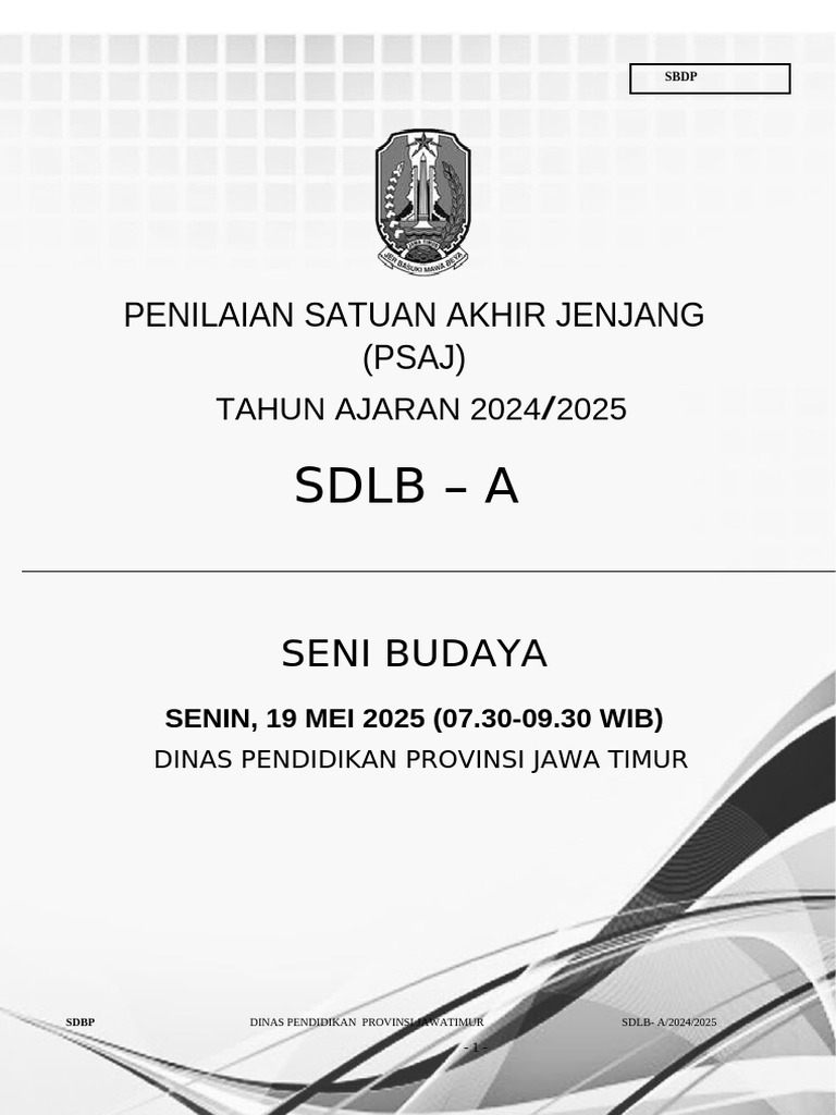 PSAJ SBDP SDLB | PDF
