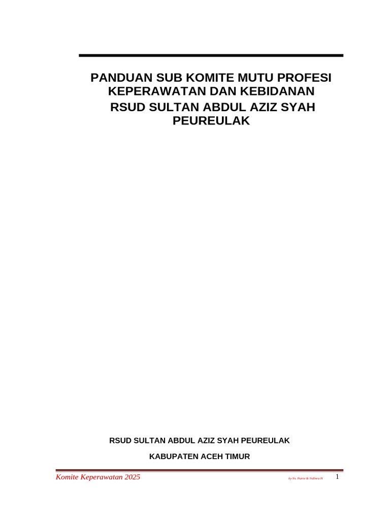 Panduan Mutu Profesi Komite | PDF