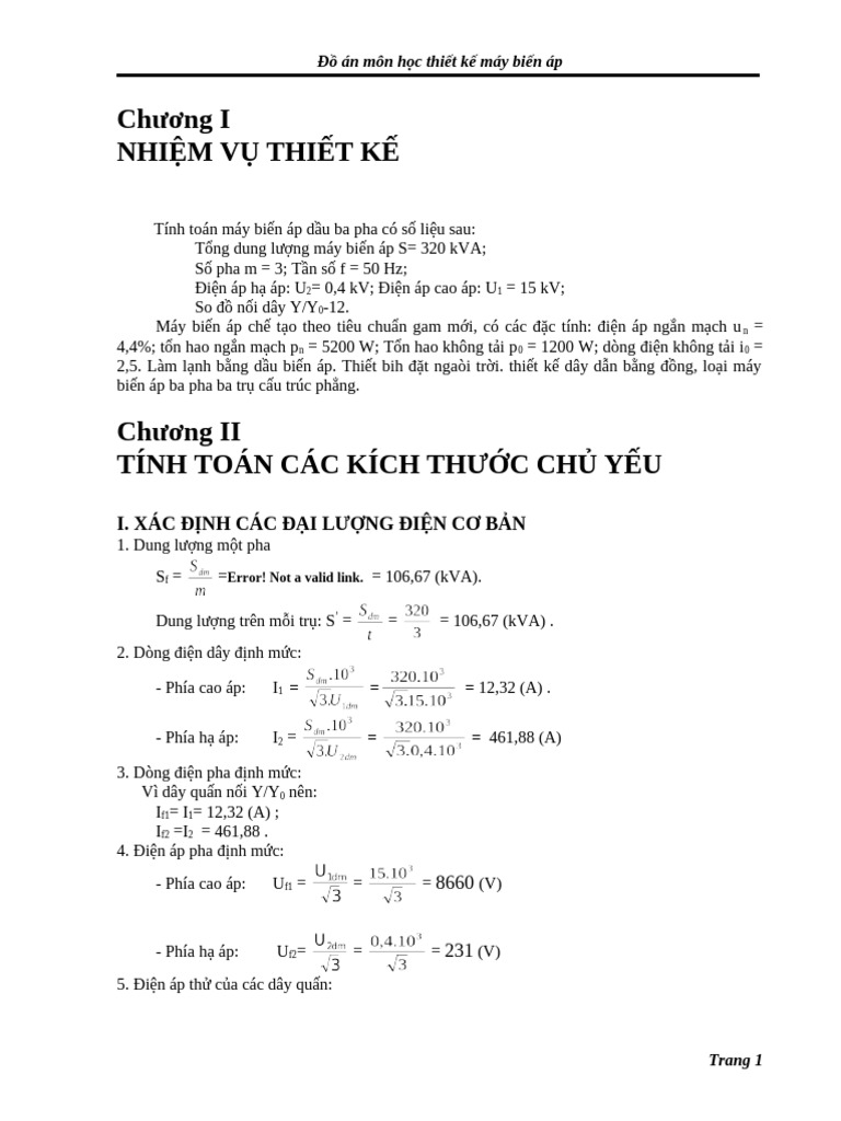 Do An Thiet Ke May Bien Ap PUMlm 20130518010847 97383 JGHE | PDF
