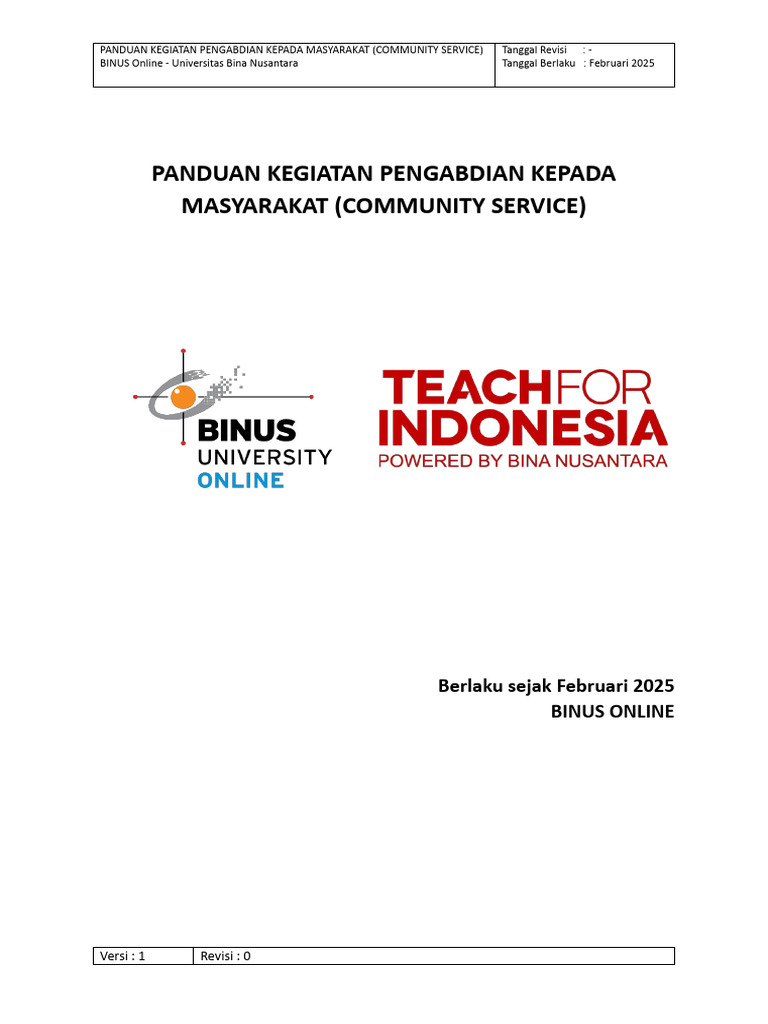 Panduan Kegiatan Comserv - V1 - Final | PDF