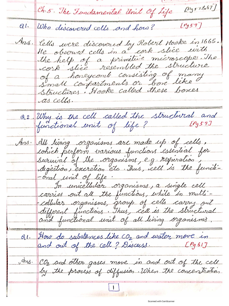 Class 9 Biology Ch. 5 Notes 2021 - 22 | PDF