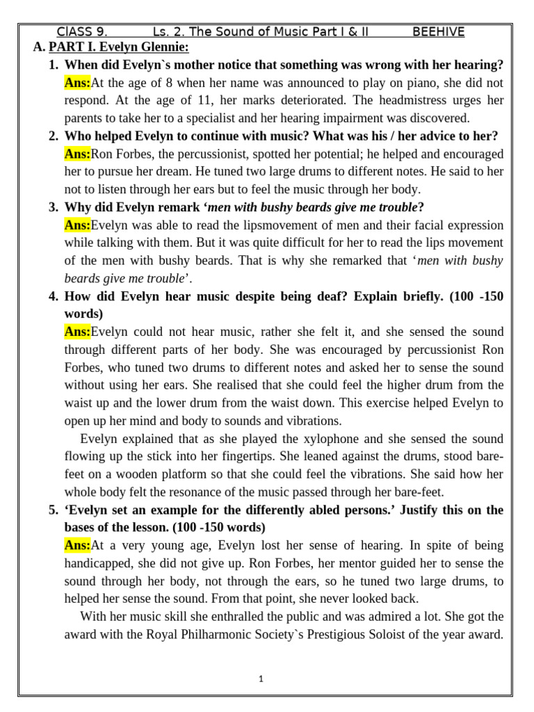 Ls. 2. Notes. The Sound of Music | PDF