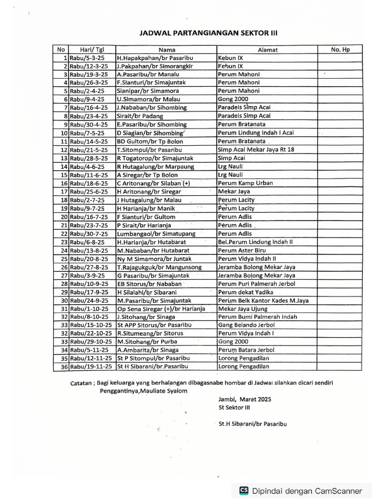 Jadwal | PDF