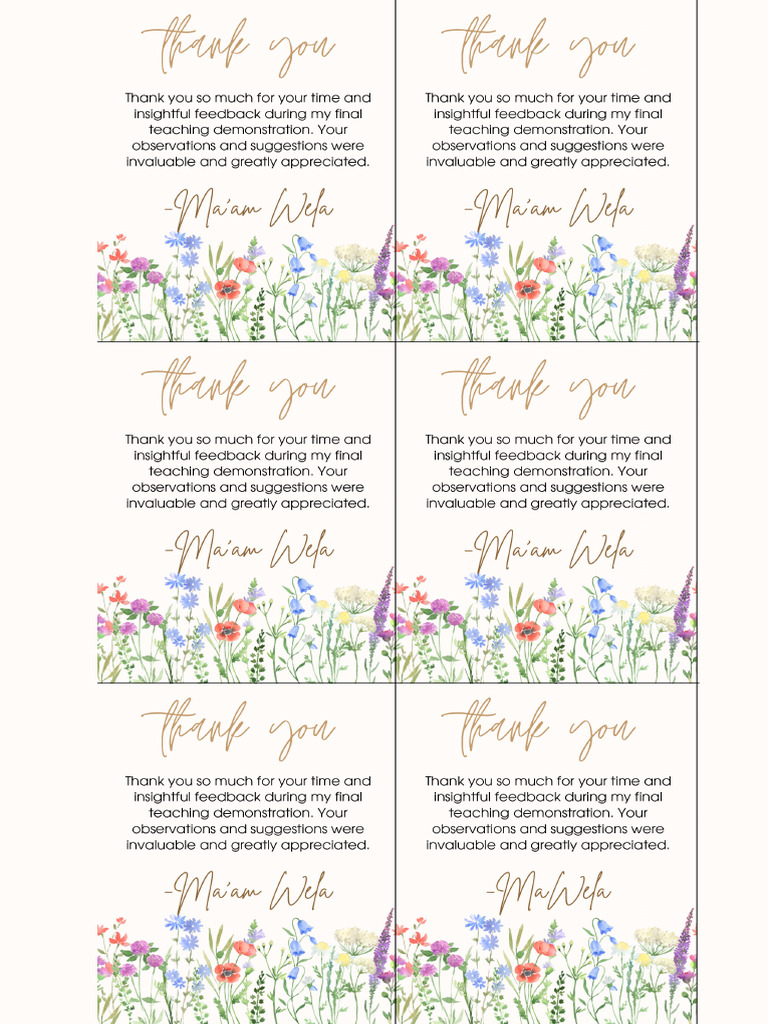 Thankyou Card | PDF