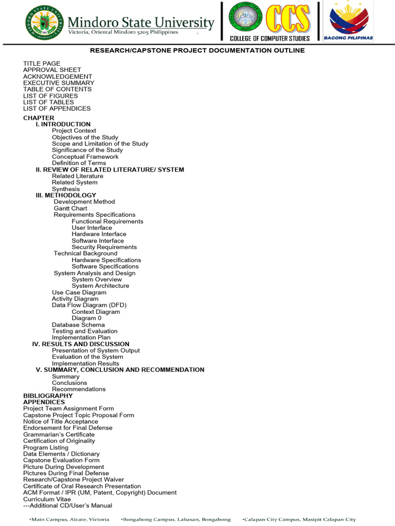 Capstone PojectDocumentation Outline | PDF