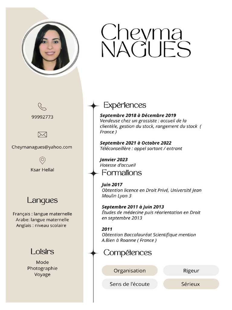 CV Chaima Naguezz | PDF
