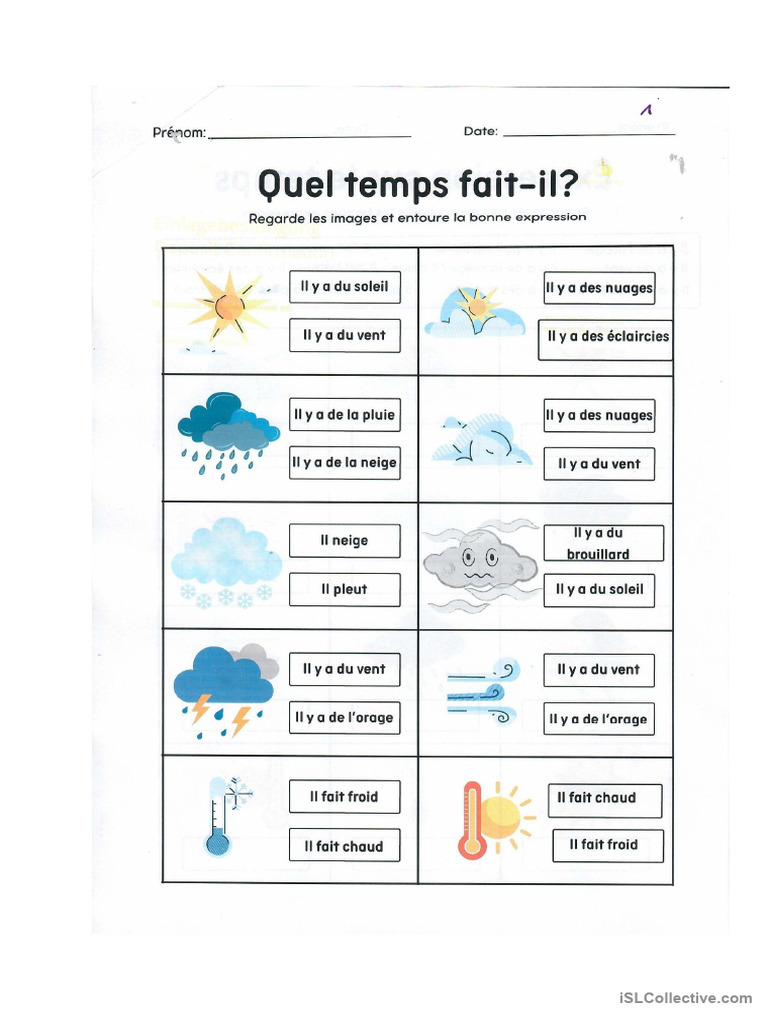 Le Temps, La Météo. | PDF