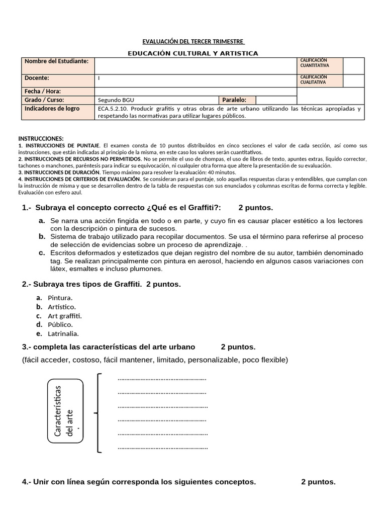 Evaluacion 2do Bgu Eca | PDF