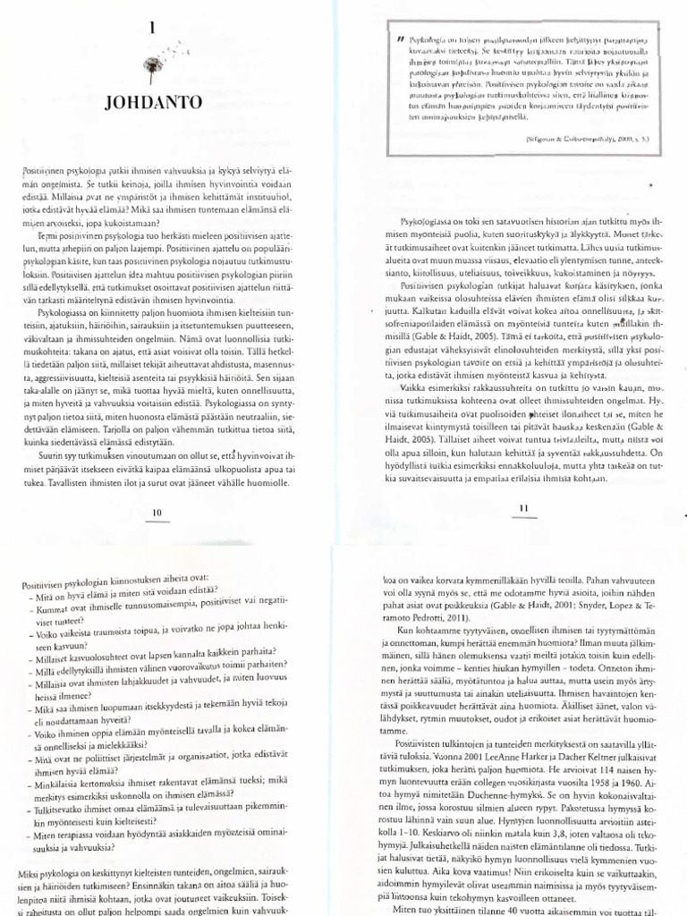 Positiivinen Psykologia Johdanto MarkkuOjanen s10 23 | PDF