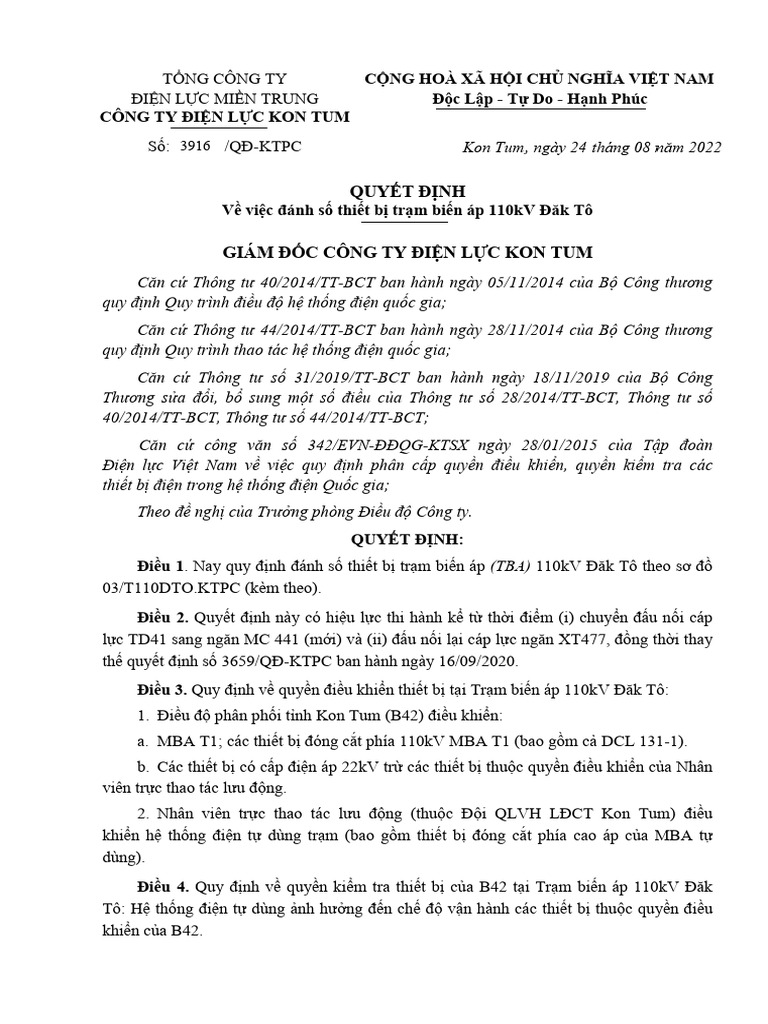 3916 - 2022 - KTPC - DSTB TBA Dak To | PDF