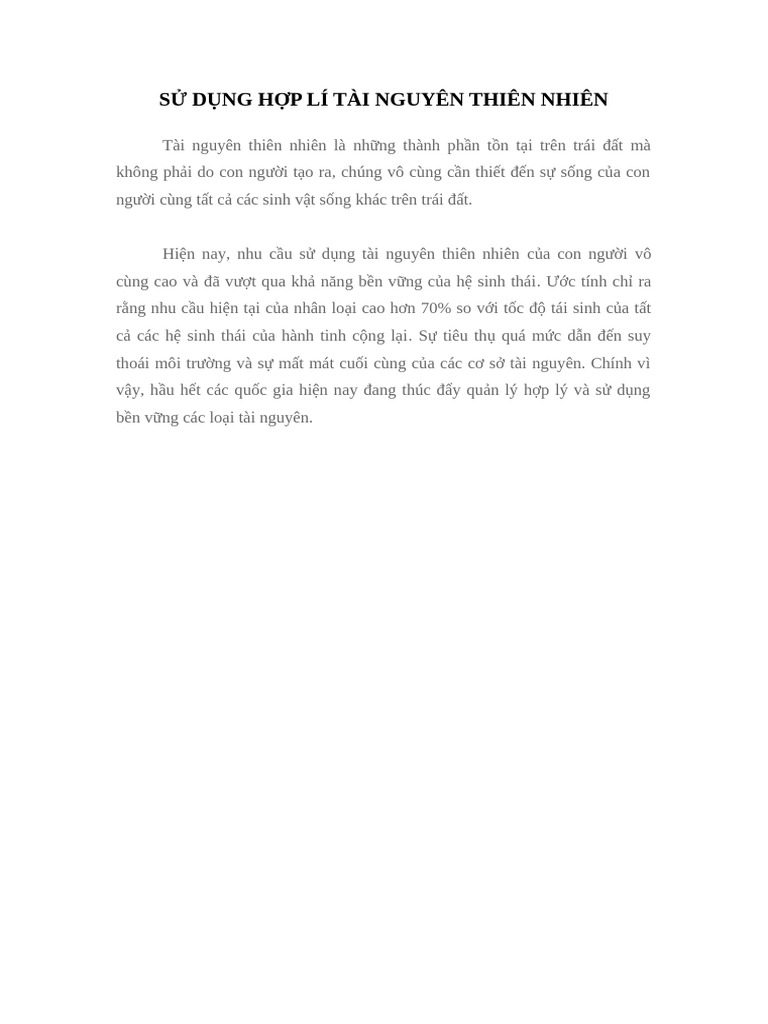 S D NG H P Lí Tài Nguyên Thiên Nhiên | PDF