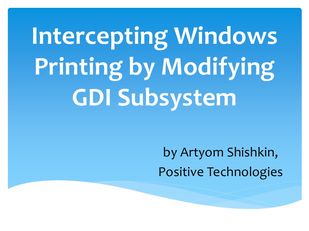 Printing Interception Via Modifying Windows Gdi Pdf Printer Computing Application