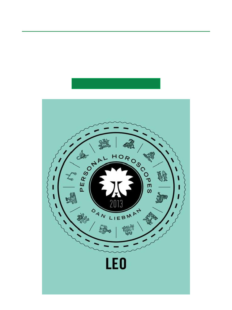 Trending Topic Leo Personal Horoscopes 2013 Entire PDF Ebook | PDF