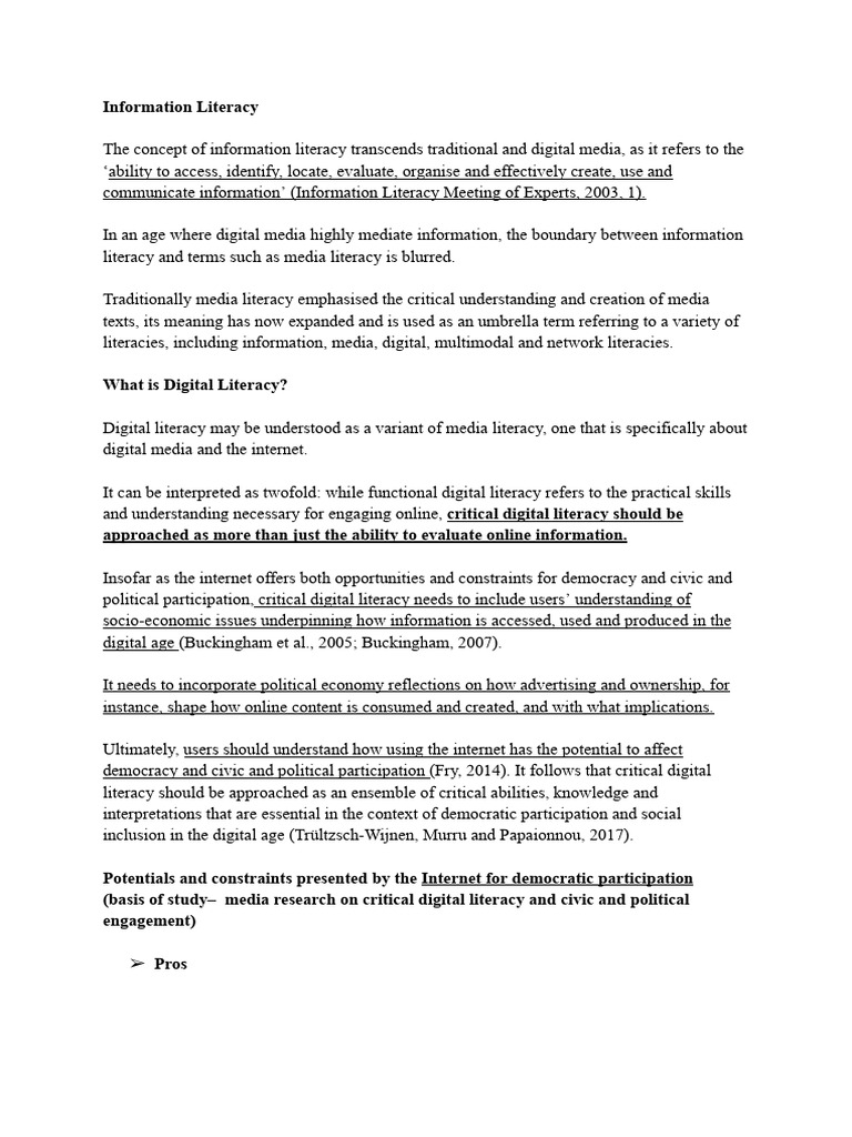 Digital Literacy and Democracy Dynamics | PDF | Democracy | Political ...