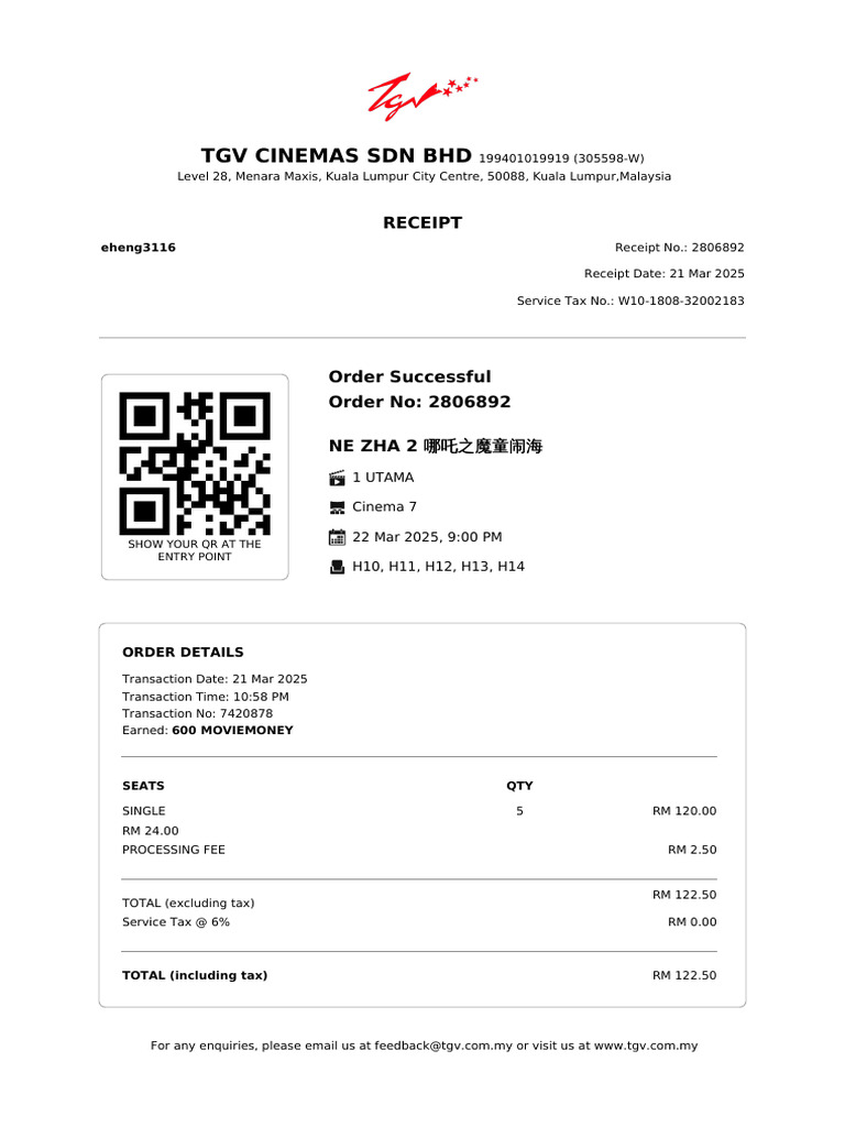 Booking Summary | PDF