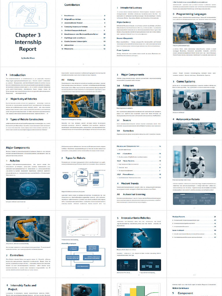 Robotics Internship Insights and Skills | PDF | Robotics | Actuator