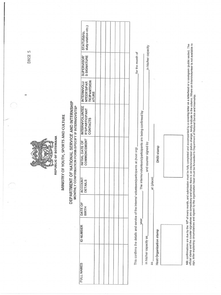 Mysc-Monthly Confirmation Form | PDF