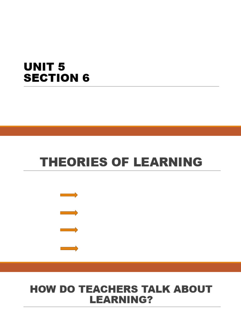 U5-Using Theory To Understand | PDF | Theory | Learning