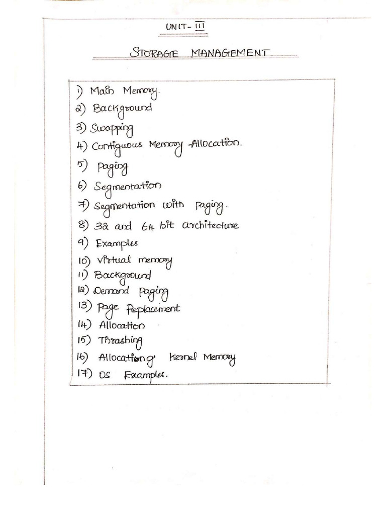 Unit 3 - Memory Management | PDF