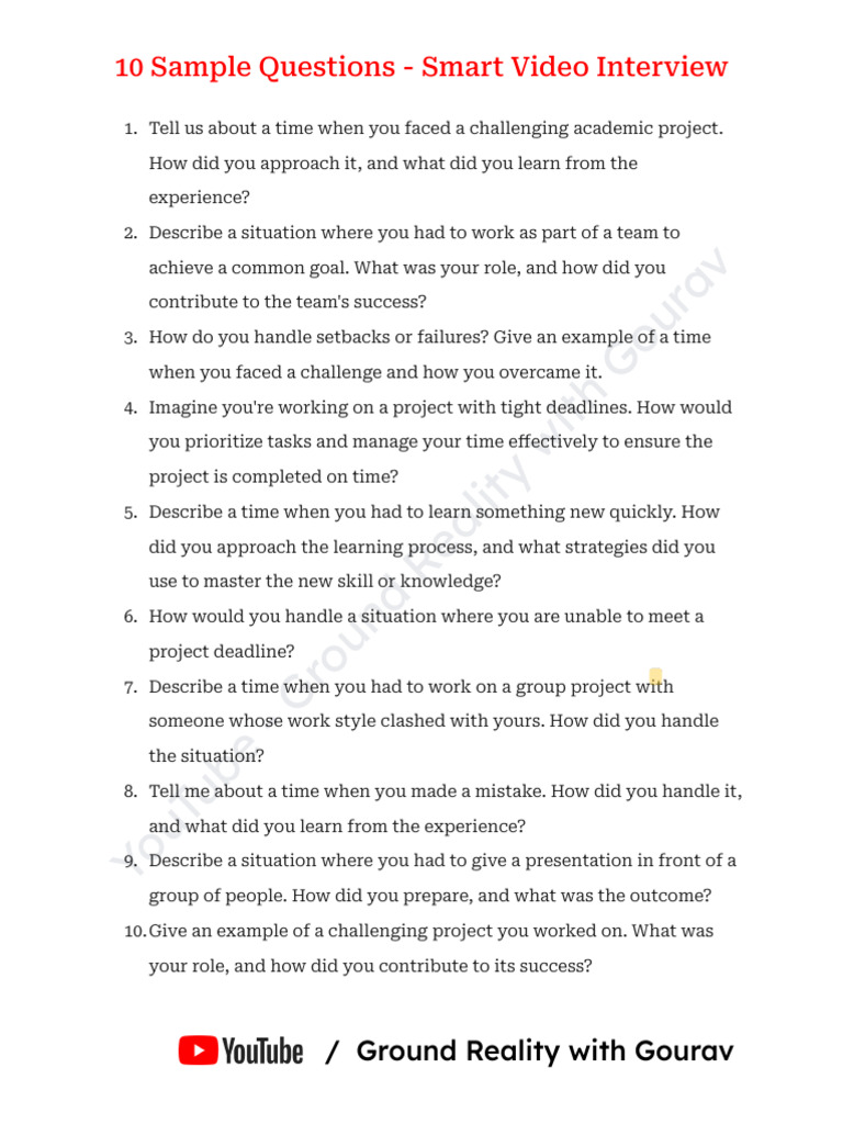 10 Sample Questions - Smart Interview_240731_192728 | PDF