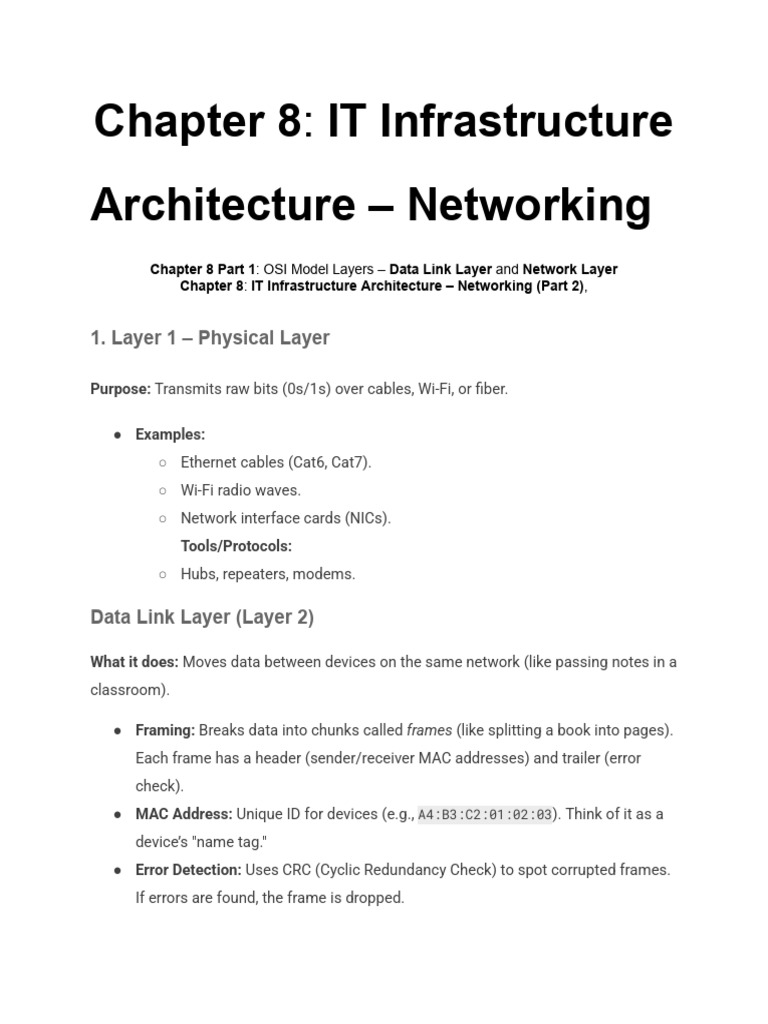 Chapter 8 - IT Infrastructure | PDF | Computer Network | Ip Address