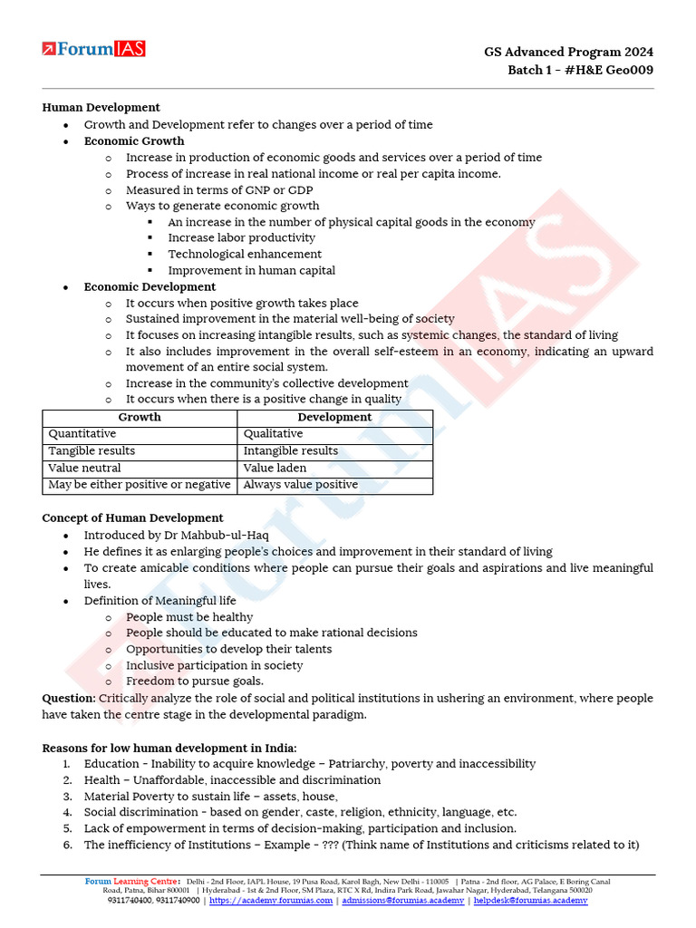 09 Human & Economic Geography Handout GSAP | PDF | Gross Domestic ...