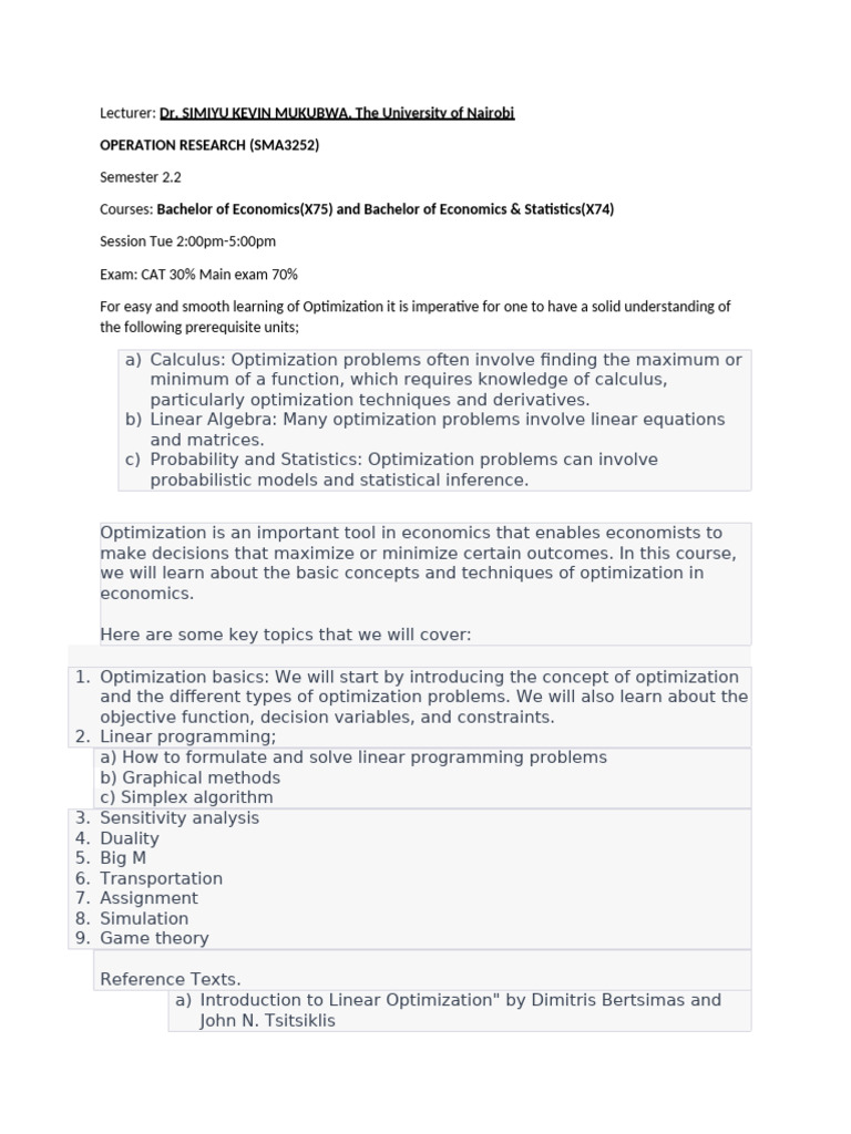 Introduction to Optimization in Economics | PDF | Mathematical Optimization | Linear Programming