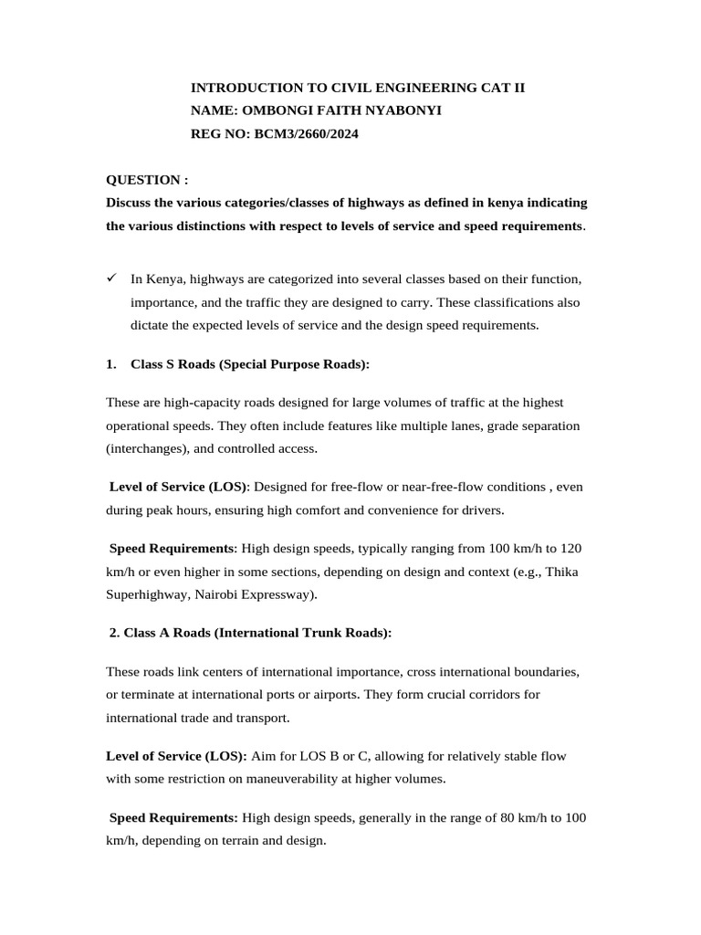 Faith Construction Assignment | PDF | Controlled Access Highway | Traffic