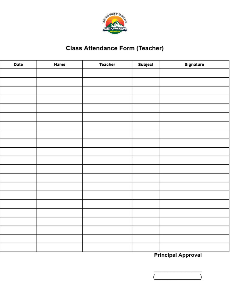 Class Attendance Form T&S | PDF