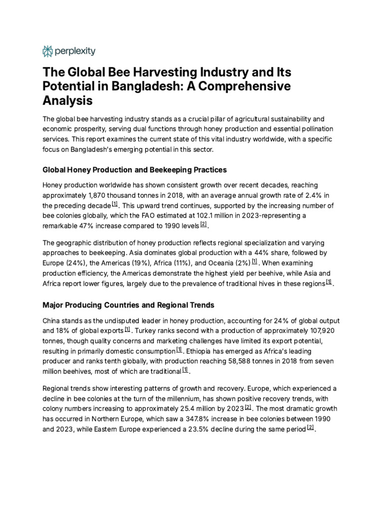 The Global Bee Harvesting Industry and Its Potenti | PDF | Beekeeping ...