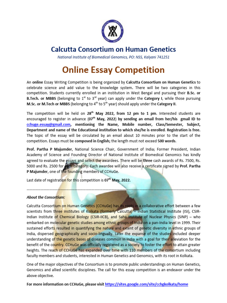 Essay Competition Poster Flyer_2022 | PDF | Biology | Science